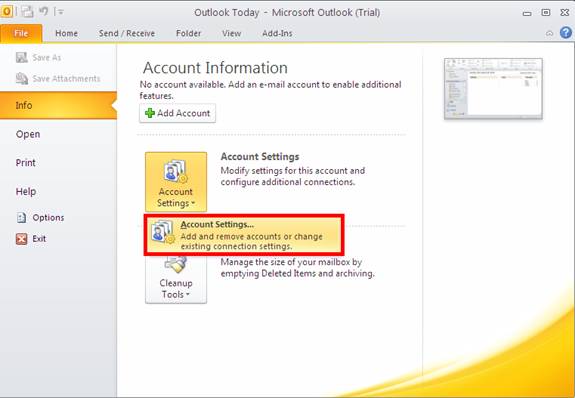 Configuring Accounts in Microsoft Outlook 2003 - Techyv.com